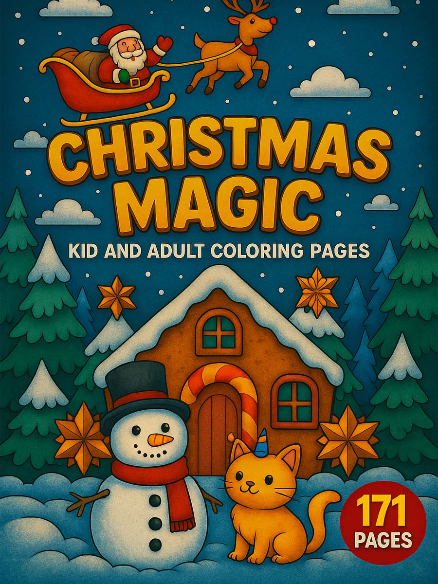 Christmas Magic – 171 Holiday-Themed Coloring Pages - Kids Printables ...