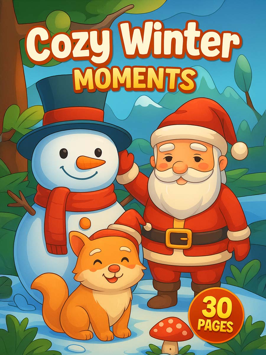 Cozy Winter Moments – 30 Kids Winter Coloring Pages - Kids Printables ...