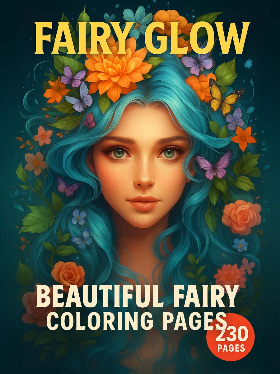 Fairy Glow – 230 Beautiful Fairy Coloring Pages - Kids Printables ...