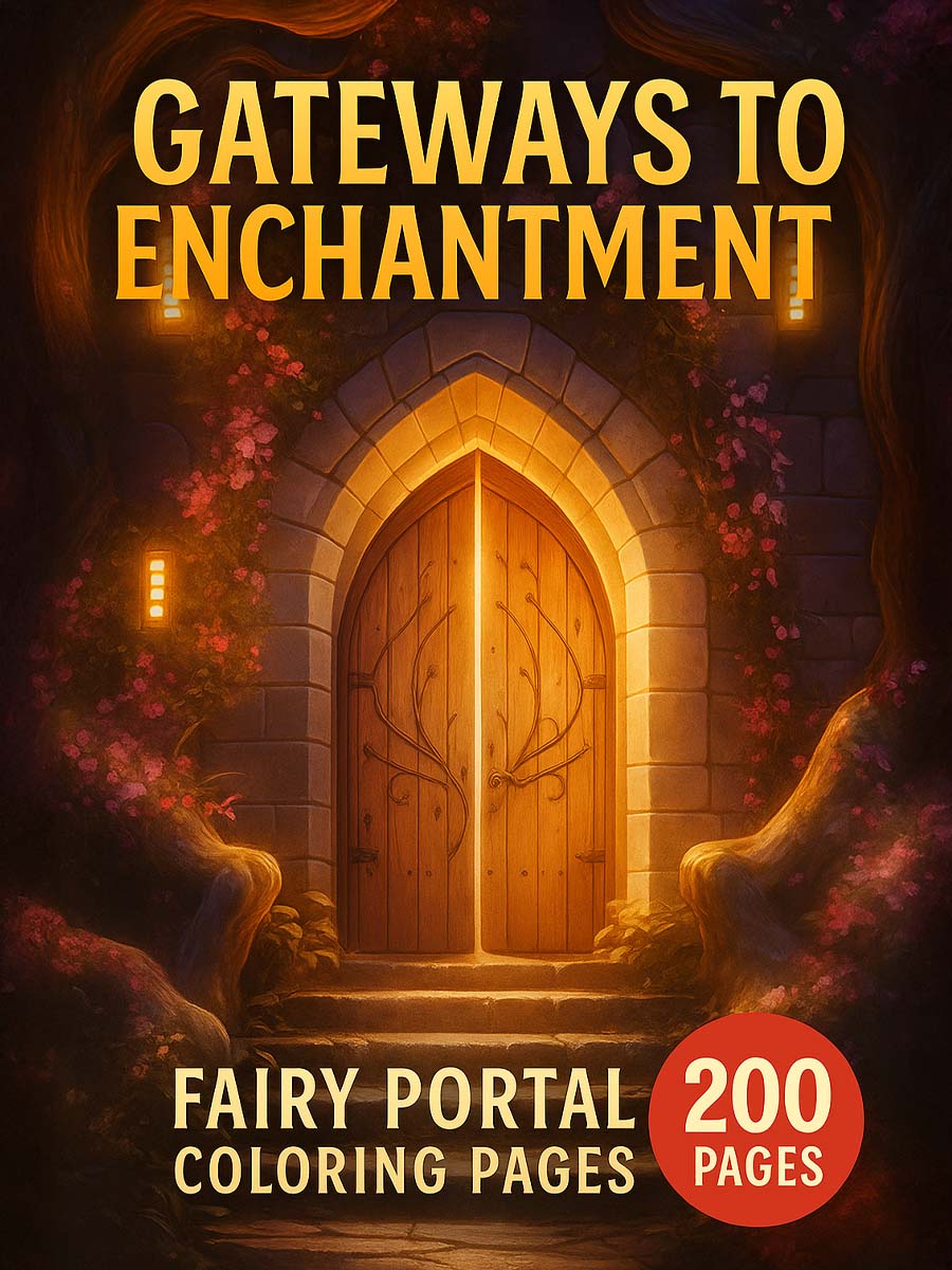 Gateways to Enchantment – 200 Fairy Portal Coloring Pages - Kids ...