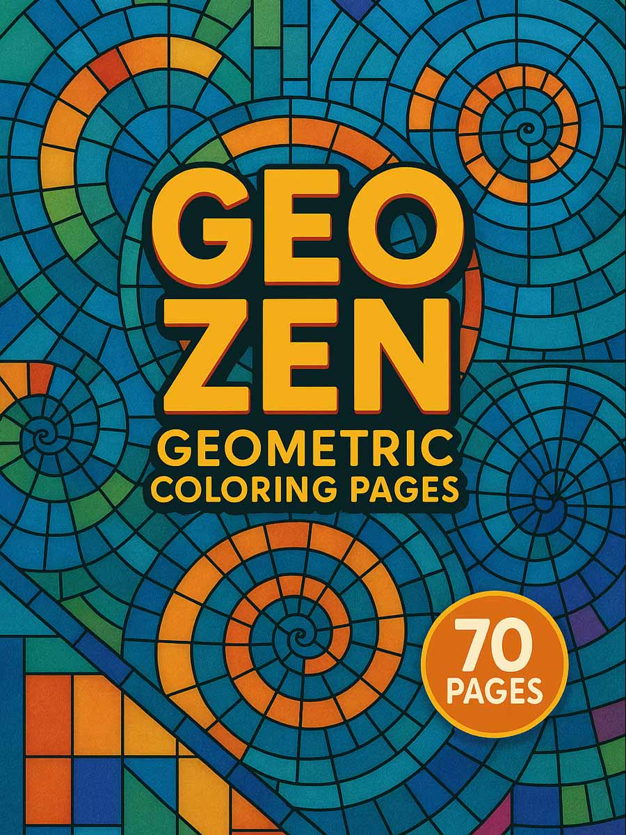 Geo Zen – 70 Geometric Coloring Designs - Kids Printables Activities
