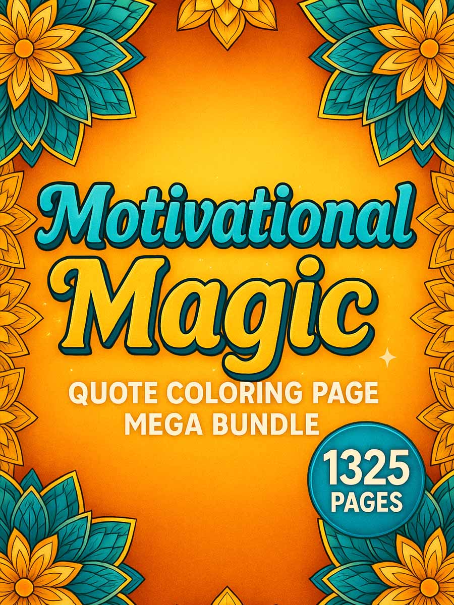 Motivational Magic – 1325 Quote Coloring Page Mega Bundle - Kids ...