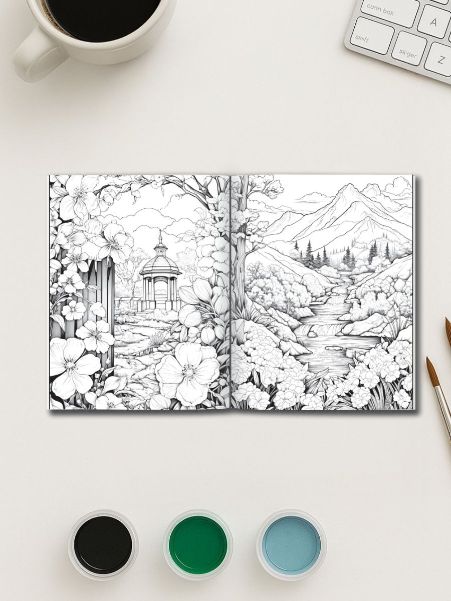 Springtime Wonders – 50 Joyful Coloring Pages - Kids Printables Activities