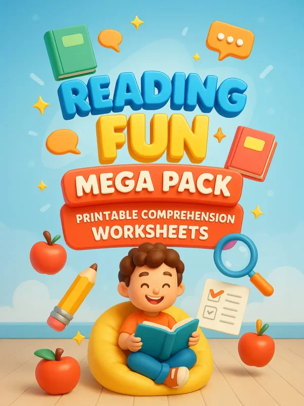 Reading Fun Mega Pack – 410 Pages of Printable Comprehension Worksheets ...