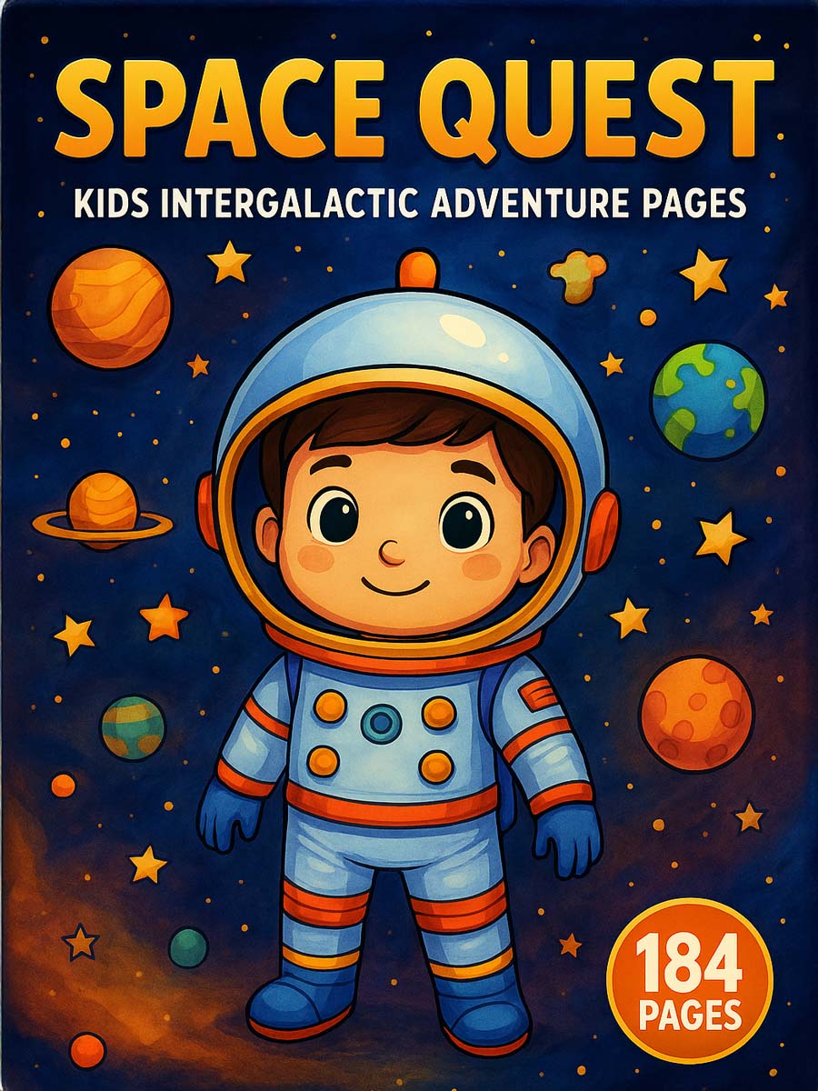 Space Quest – 184 Intergalactic Adventure Pages for Kids - Kids ...