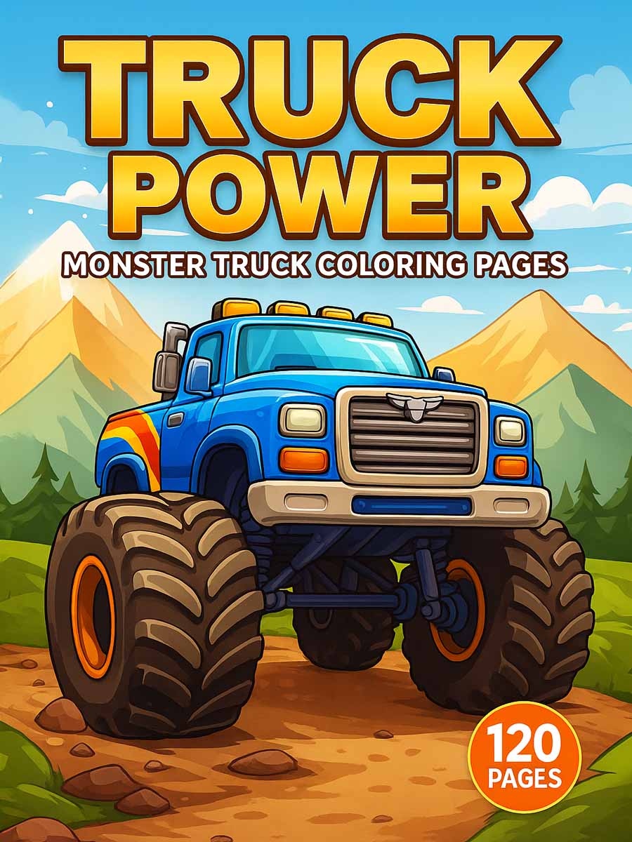 Truck Power – 120 Monster Truck Coloring Pages - Kids Printables Activities