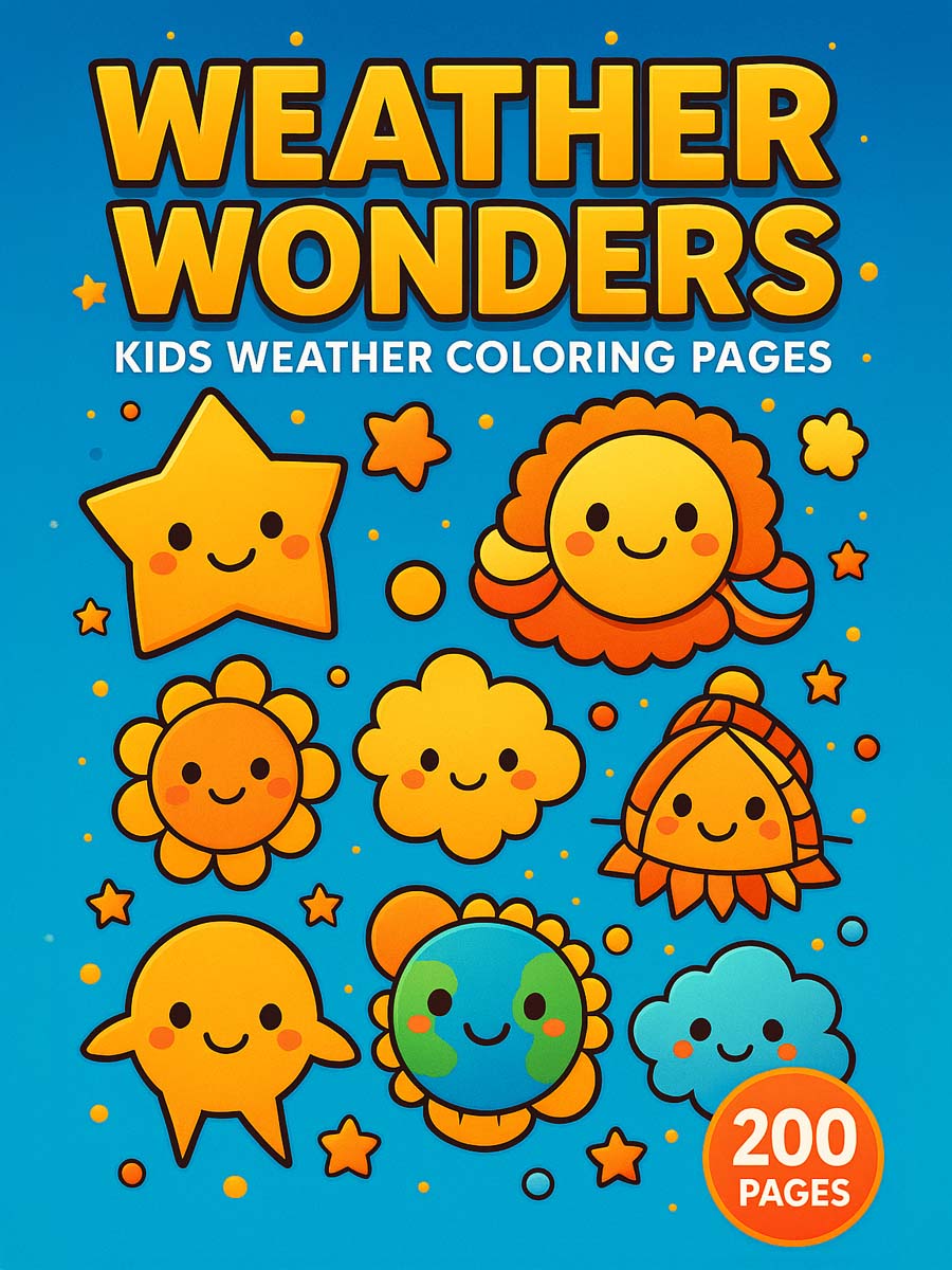 Weather Wonders – 200 Weather & Season-Themed Coloring Pages - Kids ...