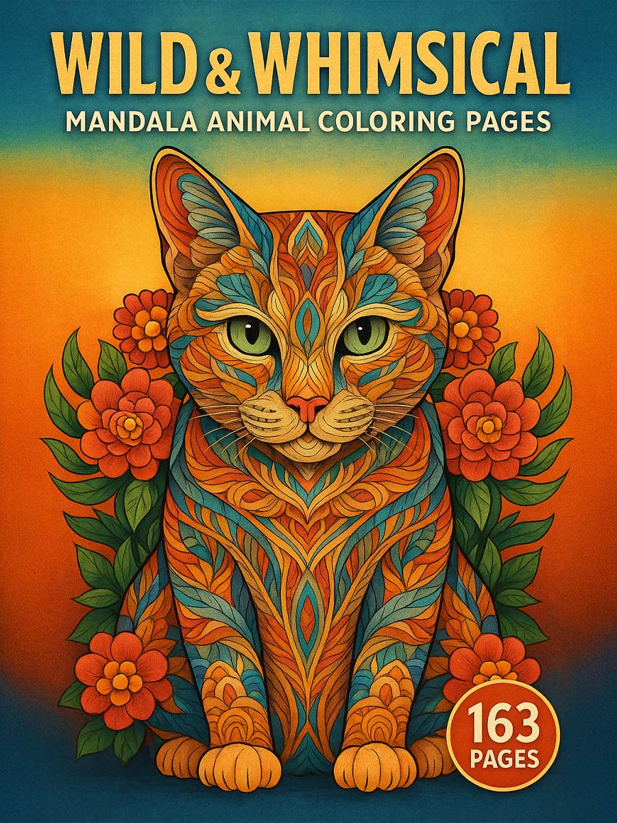 Wild & Whimsical – 163 Mandala Animal Coloring Pages - Kids Printables ...
